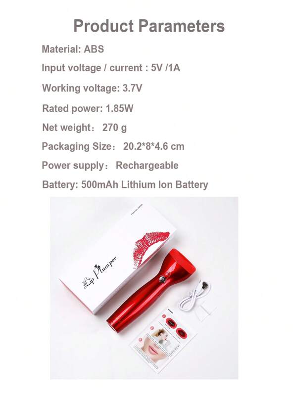 1pc Electric lip plumper device automatic suction USB charging lip ... 1pc Electric lip plumper device automatic suction USB charging lip ...