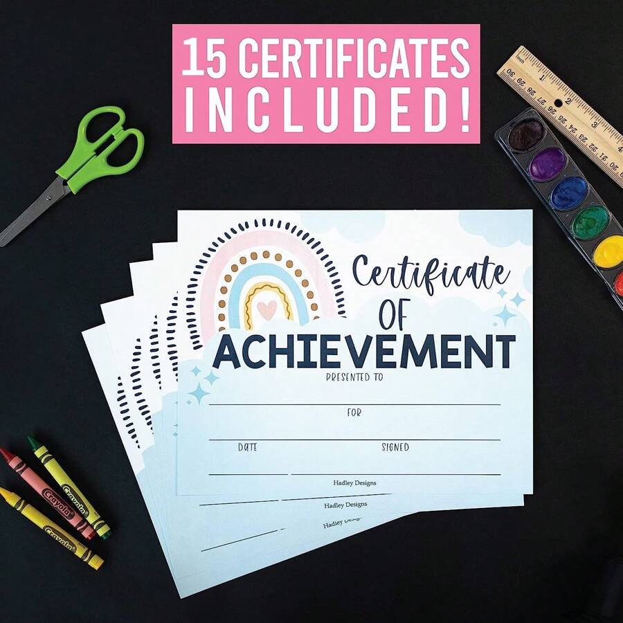 15Pcs Boho Preschool Diploma Kindergarten Certificates for Kids ...