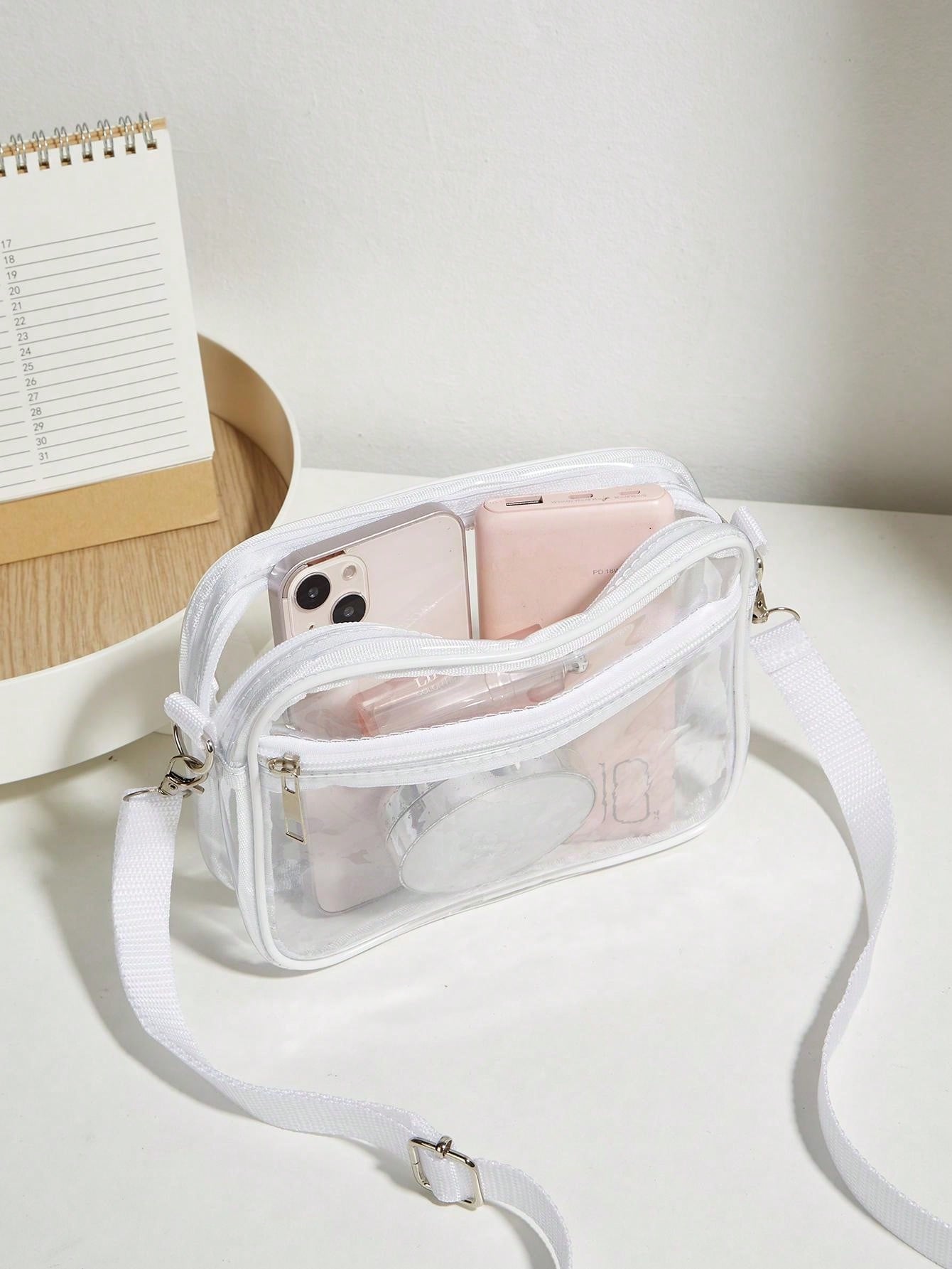 Mini And Fashionable Pvc Zip Shoulder Bag | SHEIN USA