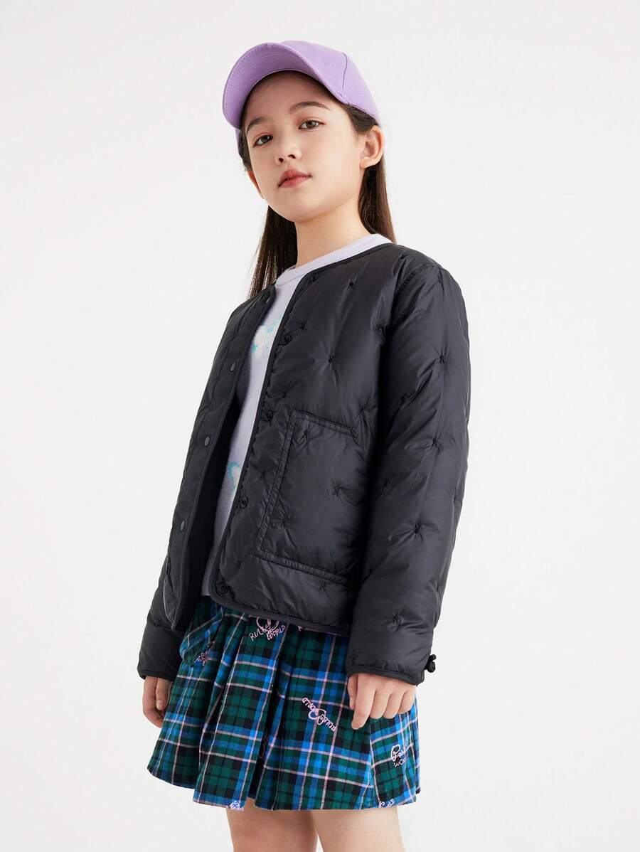 Annil Niña Pre-adolescente Chaqueta de invierno minimalista de plumón ...