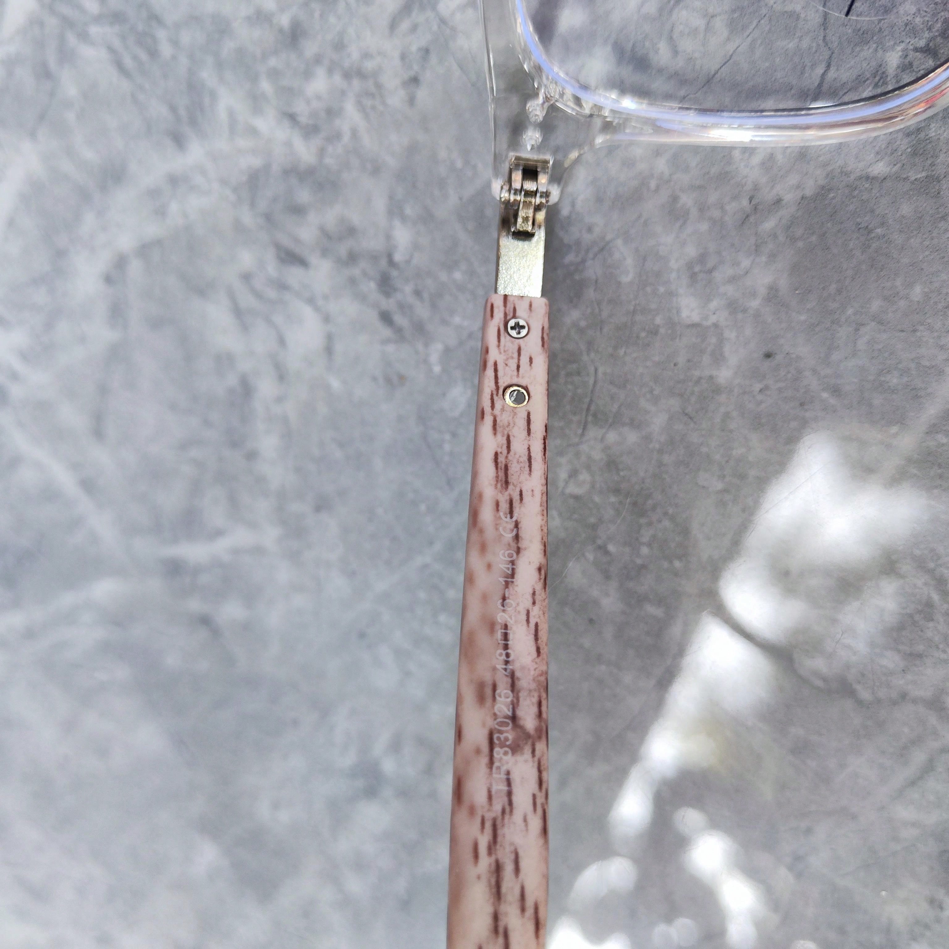 Transparent Woodgrain Retro Style Blue Light Blocking Optical ...