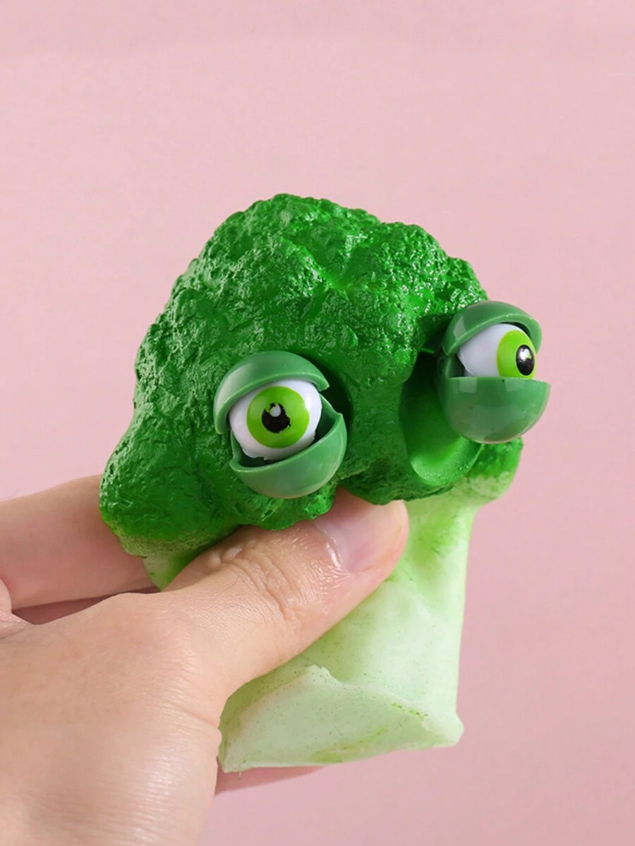Creative Stress Relief Vegetable Shaped Squeeze Toy, Broccoli, Slow ...