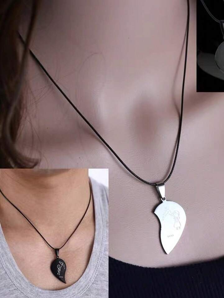 Half Heart Necklace For Boyfriend And Girlfriend