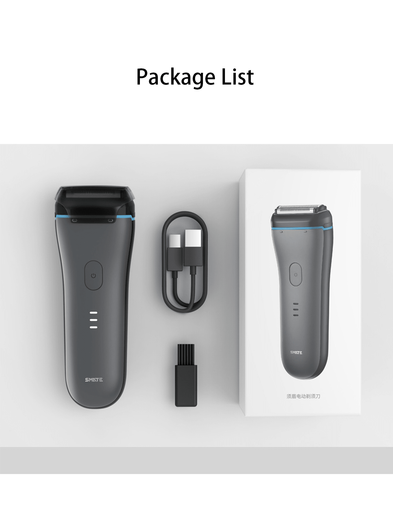 Rechargeable Smart Electric Shaver For Men With Three Reciprocating ...