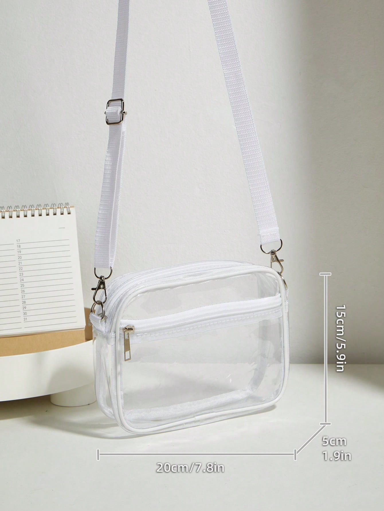 Mini And Fashionable Pvc Zip Shoulder Bag | SHEIN USA