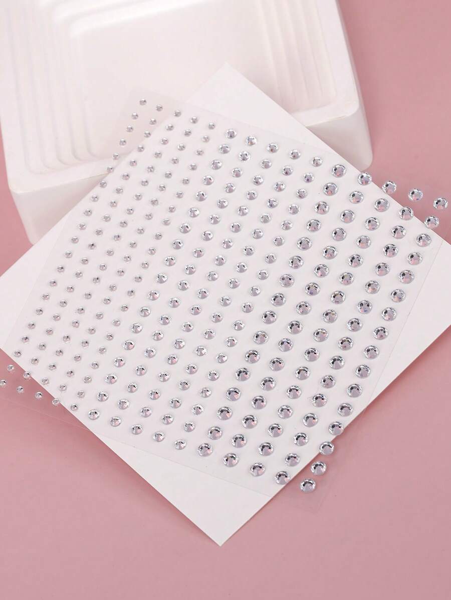 2 Sheets Various Sizes 3d Simulated Diamond Gemstone Stickers For Eyes ...