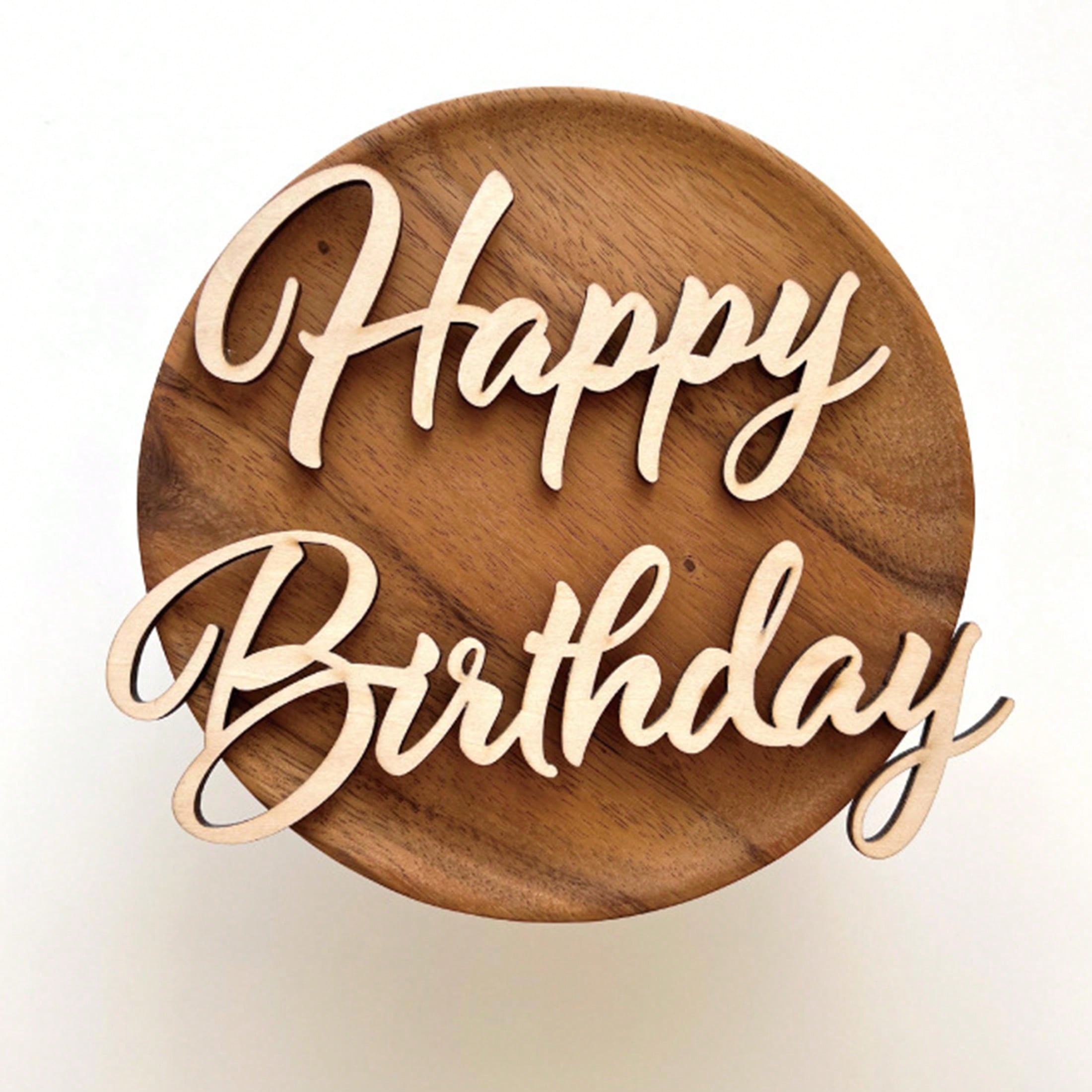 Happy Birthday Wood Sign Cutout Wooden Happy Birthday Letters Sign DIY ...