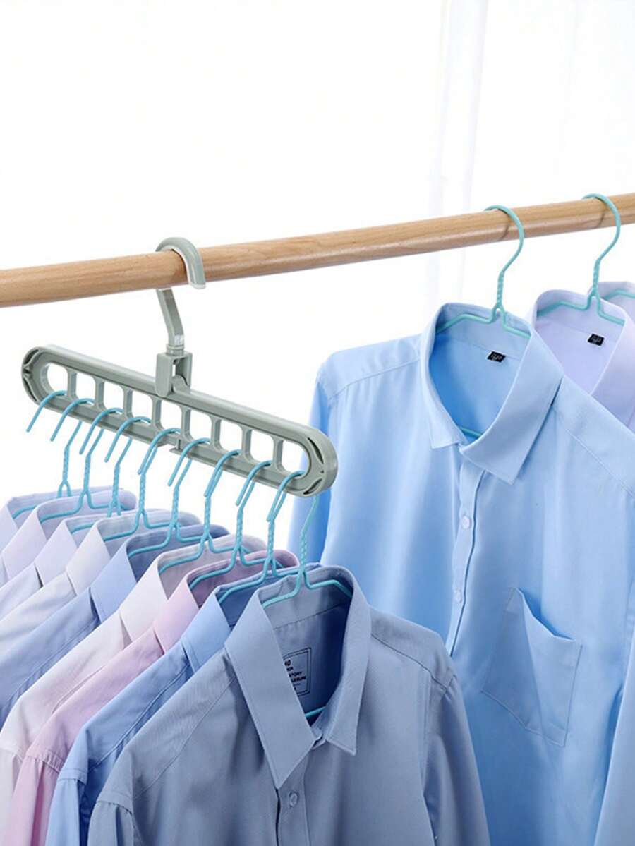 9-hole Multifunctional Hanger, Foldable Plastic Space-saving Creative ...