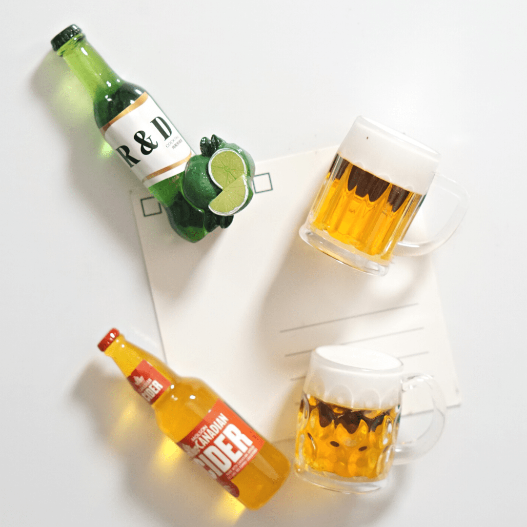 1pc Cocktail Mug Fridge Magnet, Summer Beverage Refrigerator Sticker ...