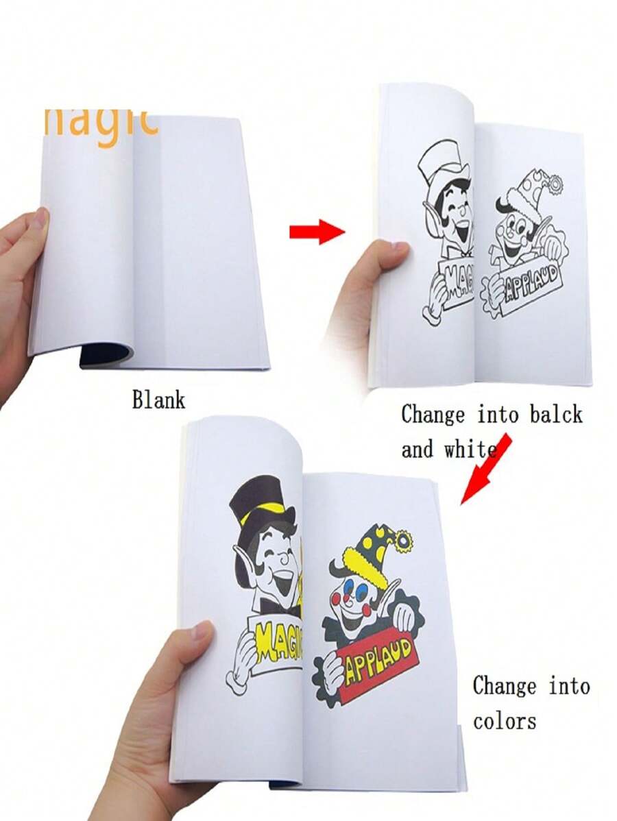 1pc Cartoon Magic Coloring Book (small Green) Without Words - Changing ...