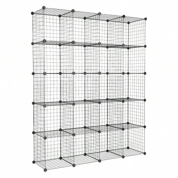 Diy 20-cube Storage Rack Multifunctional Unit Modular Organizer Wire ...