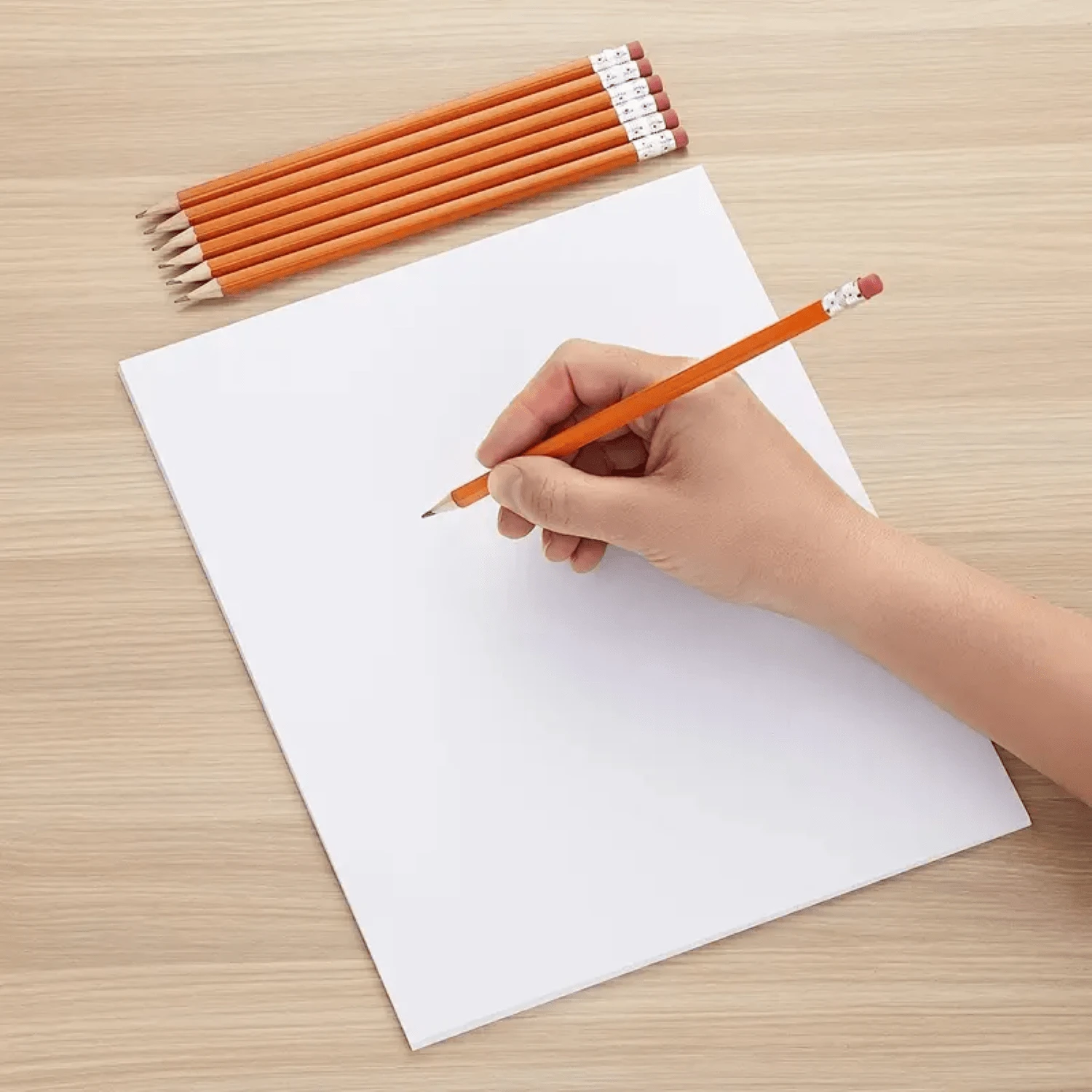 30/50/150pcs/pack Hb Pencils, Yellow Writing Pencils, Suitable For ...