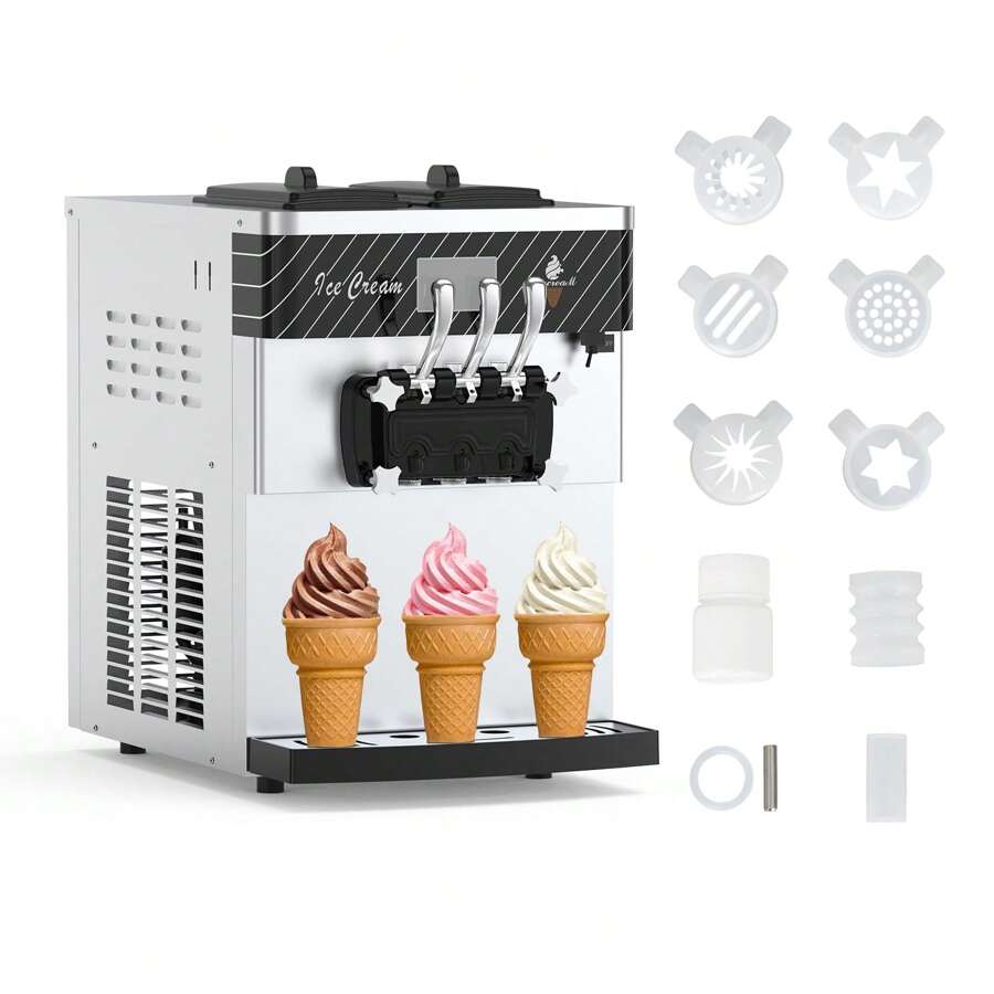 Commercial Ice Cream Maker Machine, 5.8 to 8Gal/H Ice Cream Machine ...