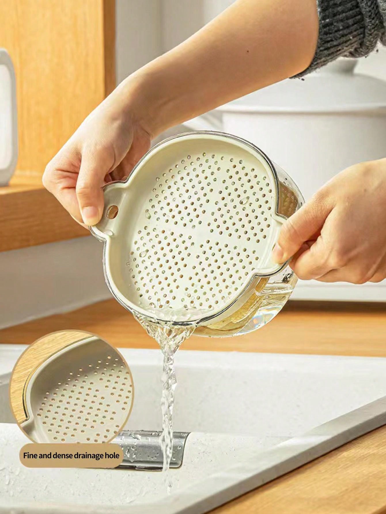 Luxurious Covered Draining Basket For Fruits And Vegetables With Filter ...