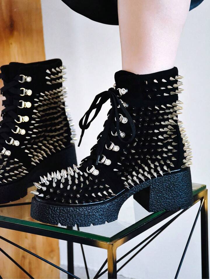 Spiked Ankle Boots