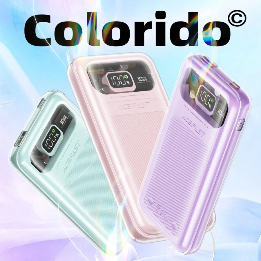 ACEFAST M1 Crystal Power Bank Fast Charging Portable Battery PD30W ...