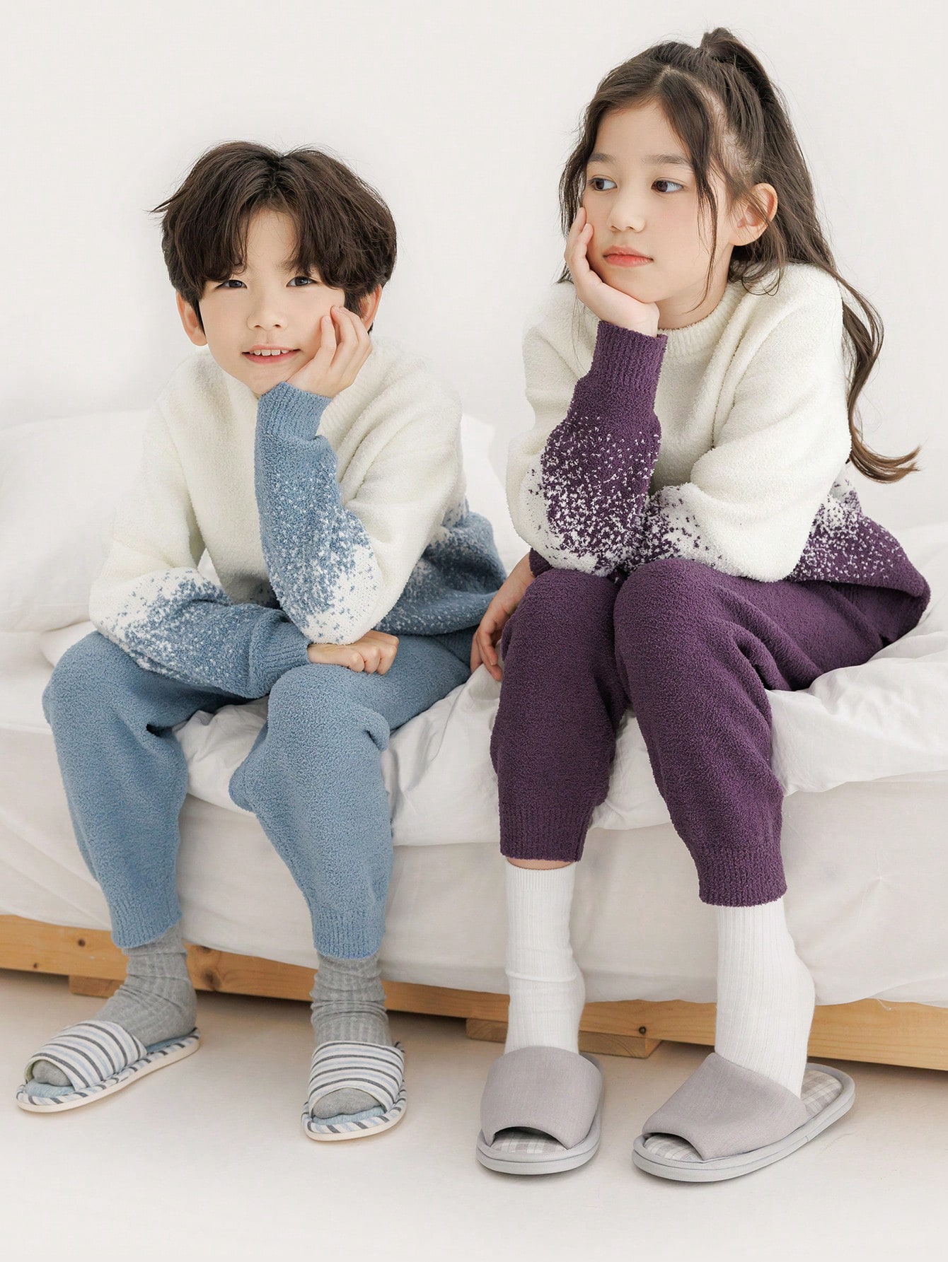 Conjunto De Ropa Casual De Casa Cálida Con Gradiente De Color Para ...