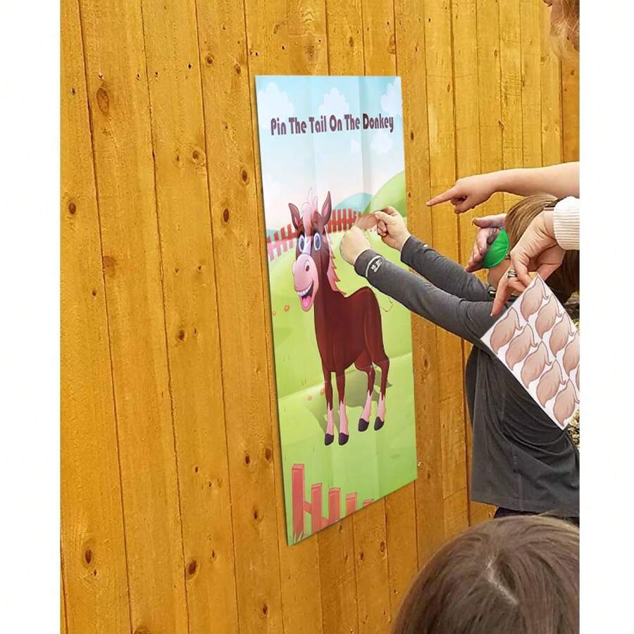 Pin The Tail On The Donkey Party Game for Birthday Party Supplies ...