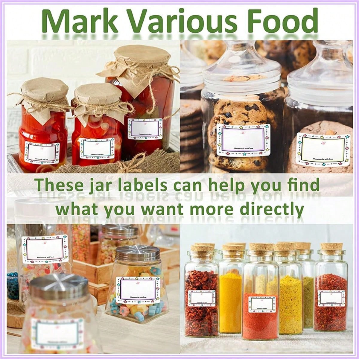 250pcs Writable Adhesive Labels, Kitchen Fridge Food Storage ...