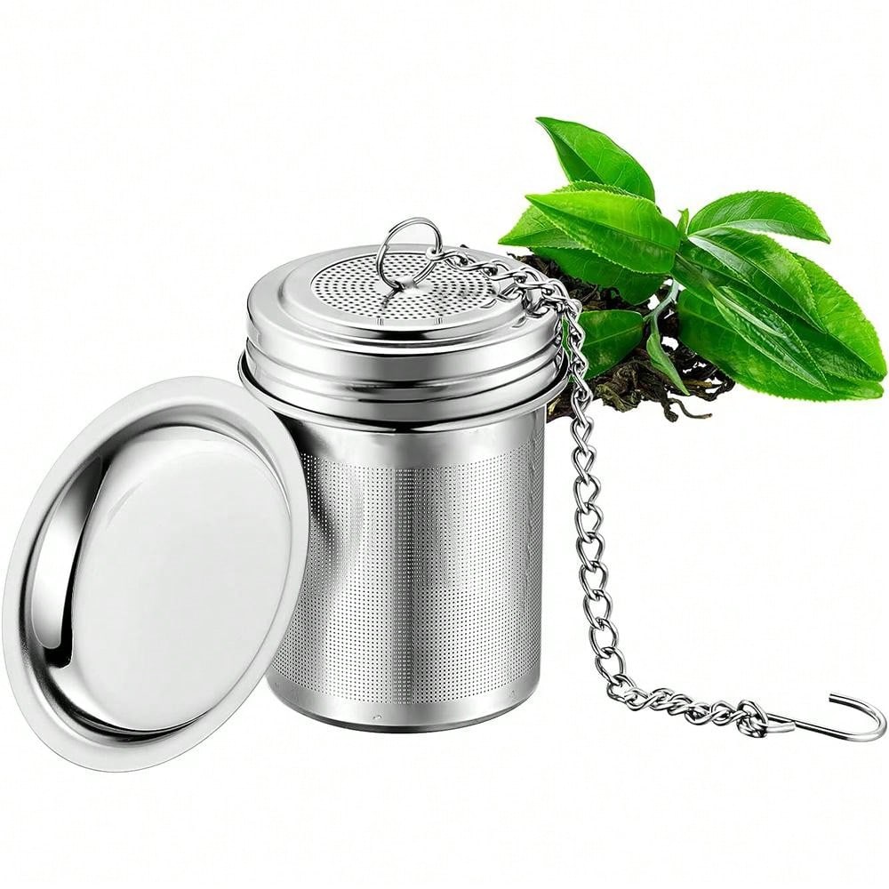 304 Stainless Steel Tea Infuser Set With Chain, Plate, Filter For ...