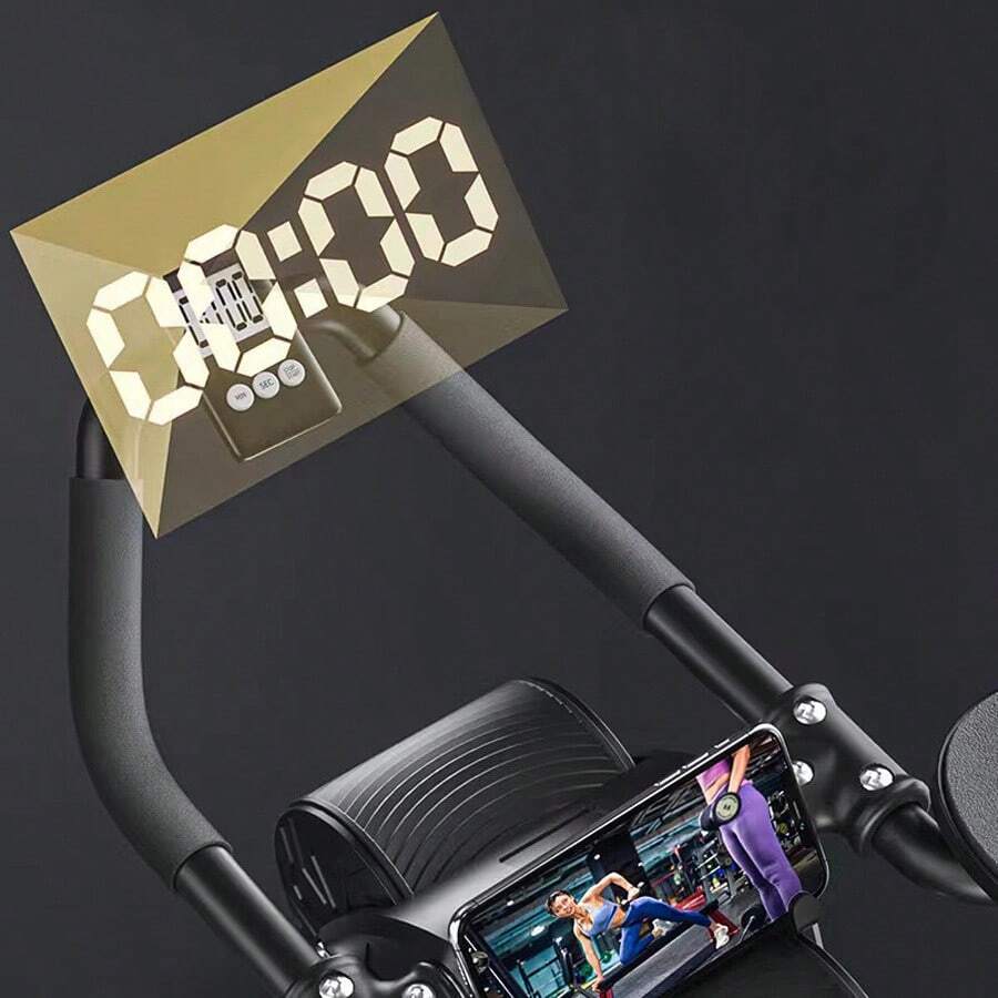 1 With Timer Abdominal Wheel Automatic Rebound Abdominal Curls Exercise ...