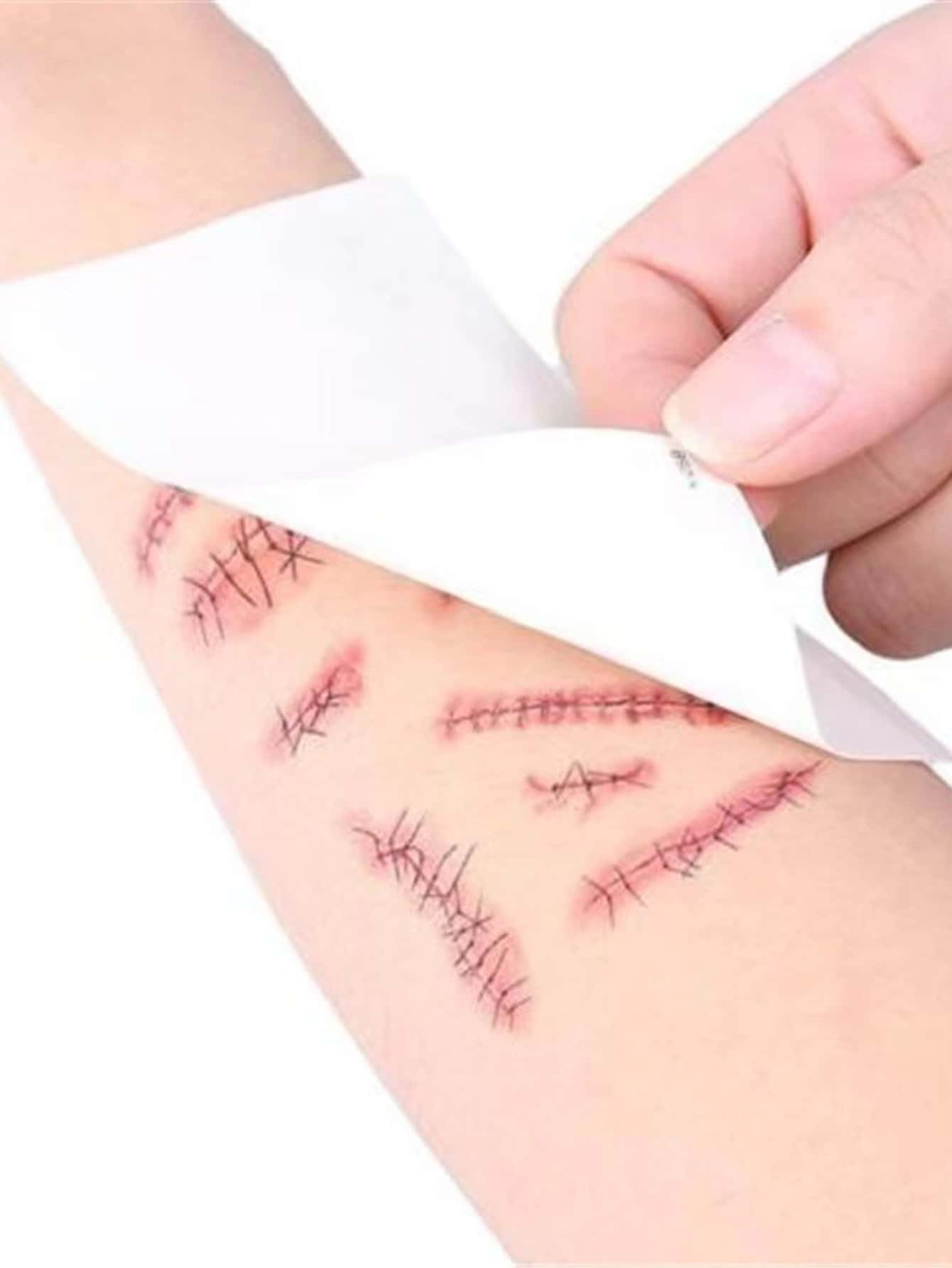 30pcs Halloween Realistic Horror Scar Temporary Tattoos | SHEIN USA
