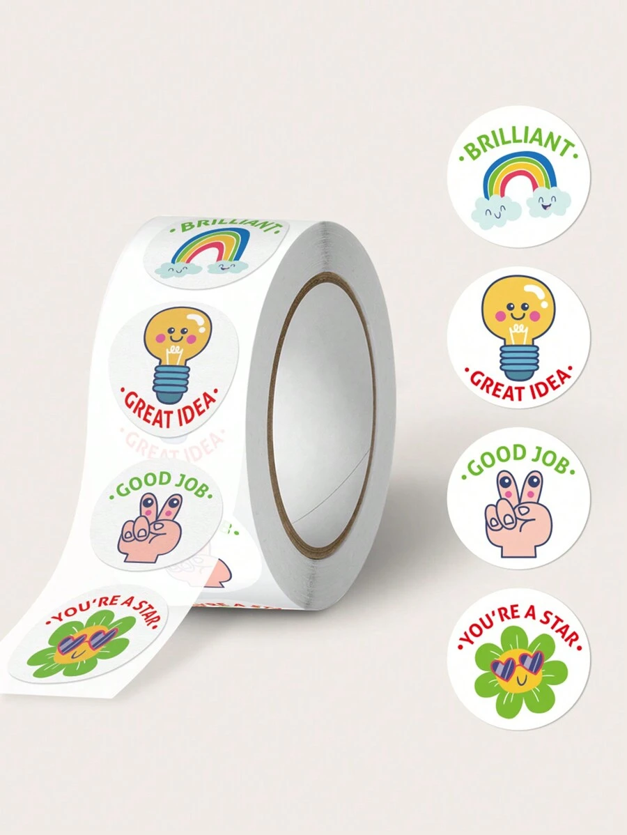 English teacher rewards children stickers to encourage learning English ...