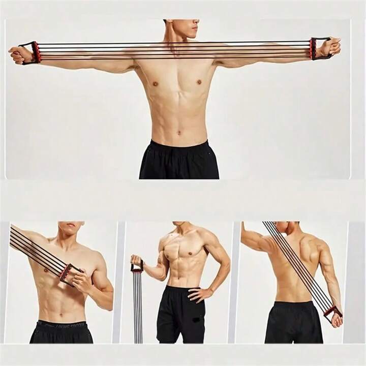 Full Body Exercise Set - Chest Expander With 5 Detachable Resistance ...