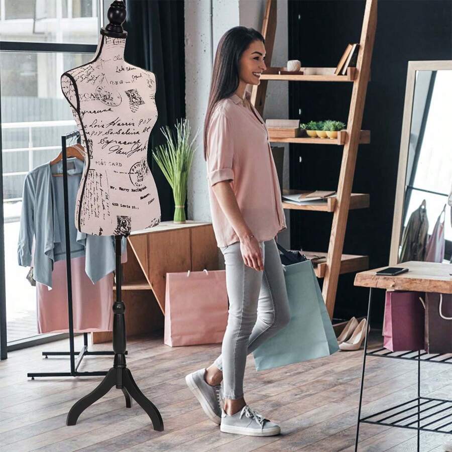 Female Mannequin Torso, Clothing Display Rack with Velour-like Fabric ...
