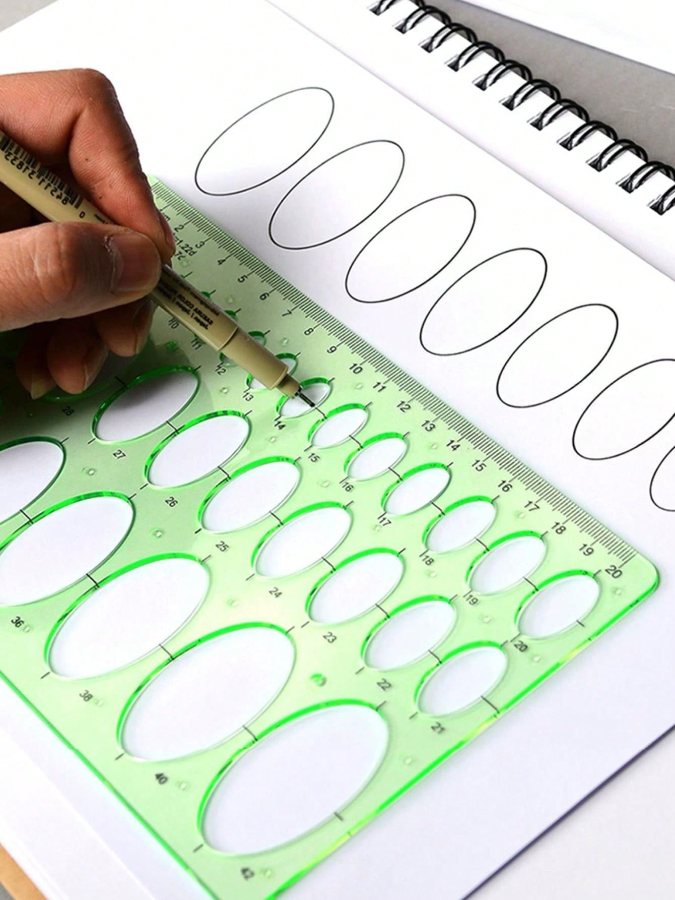 Multi-functional Drawing Tool Set: Ruler, Circle Template ...