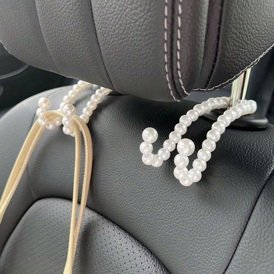 1 Pieza Gancho De Asiento Trasero Con Cuentas De Perla Para ...