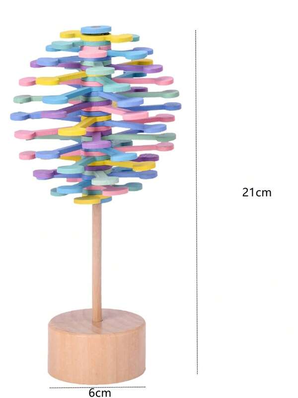 Fibonacci Spiral Tree, Rotating Wooden Lollipop, Decompression Wooden ...