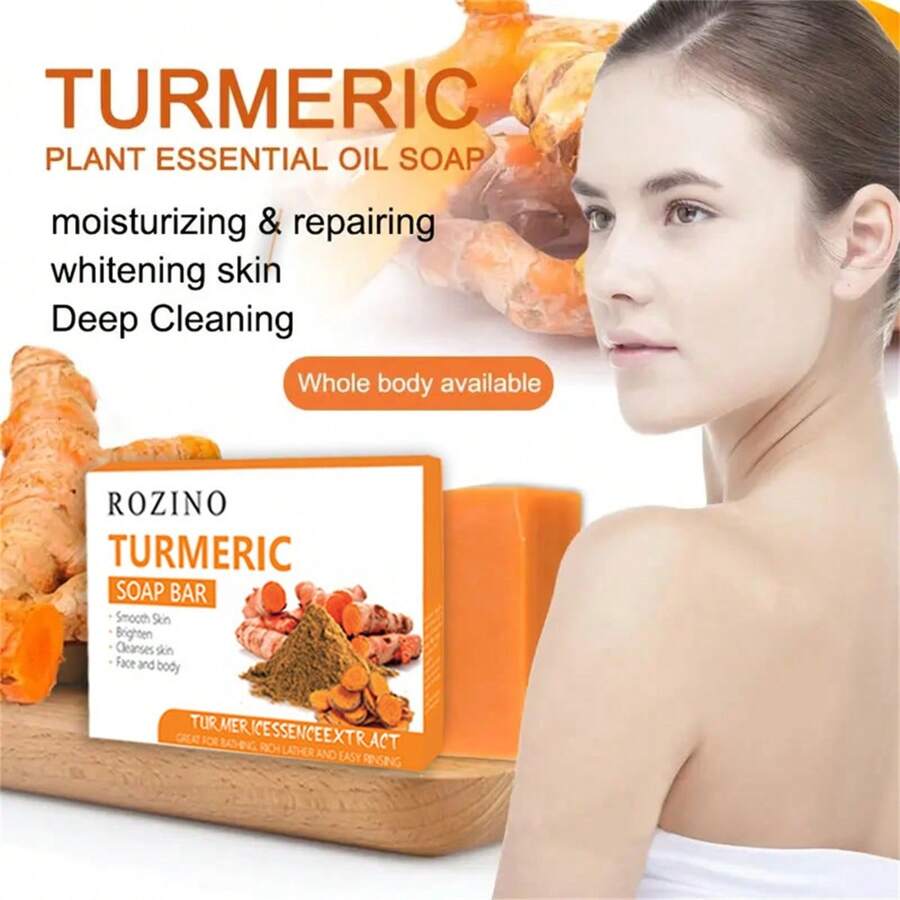 100g Turmeric Soap: Facial & Body Cleanse, Brighten Skin Tone, Deep ...