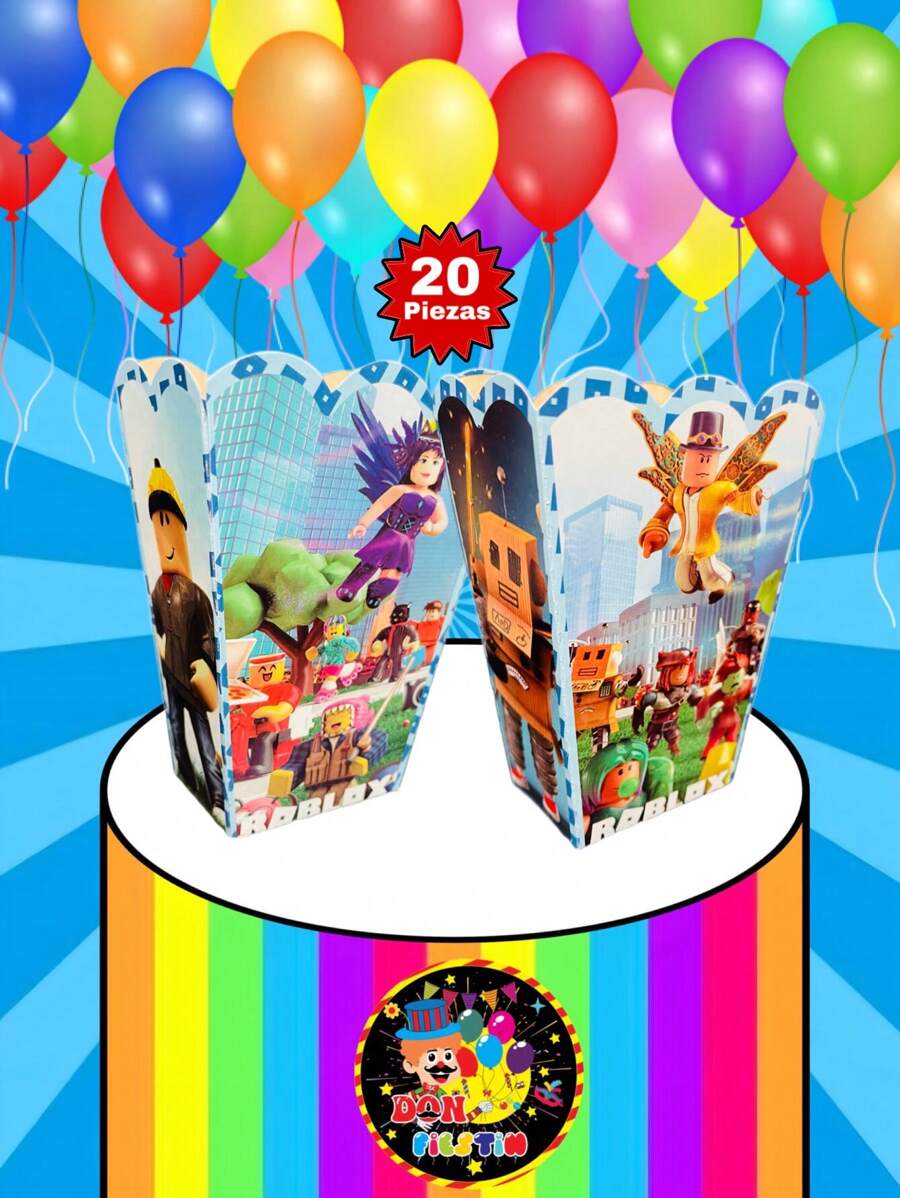 Roblox Character Popcorn Kit Birthday Theme Party Decoration Souvenir ...