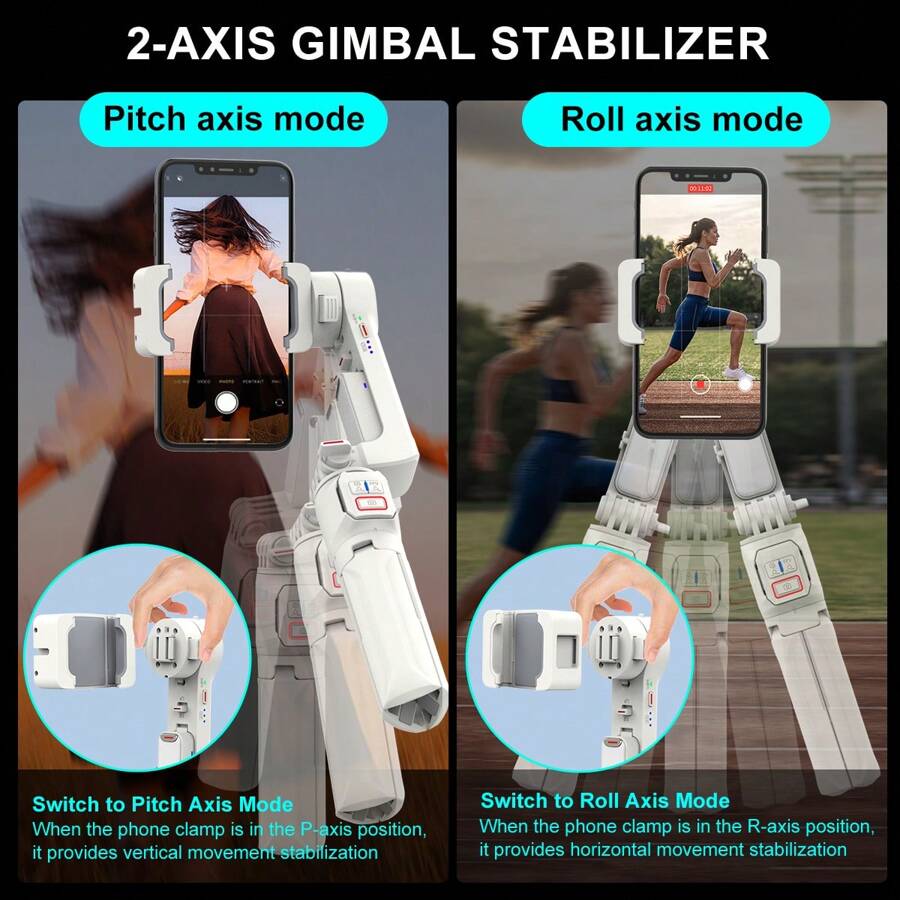 Pocket Gimbal Stabilizer For Smartphone With Extendable Selfie Stick ...