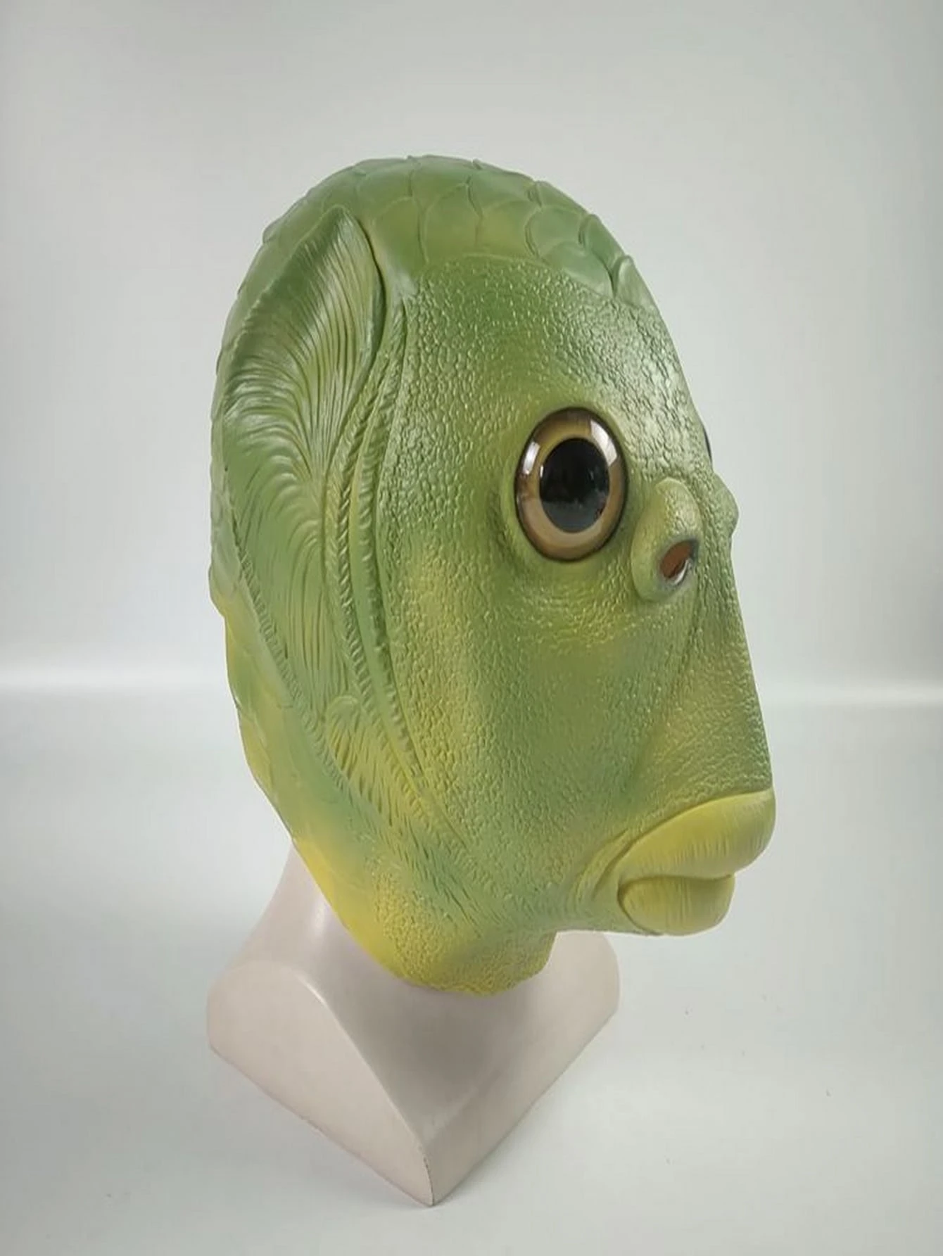 1pc Cute Funny Latex Monster Fish Head Mask Halloween Horror Anime ...