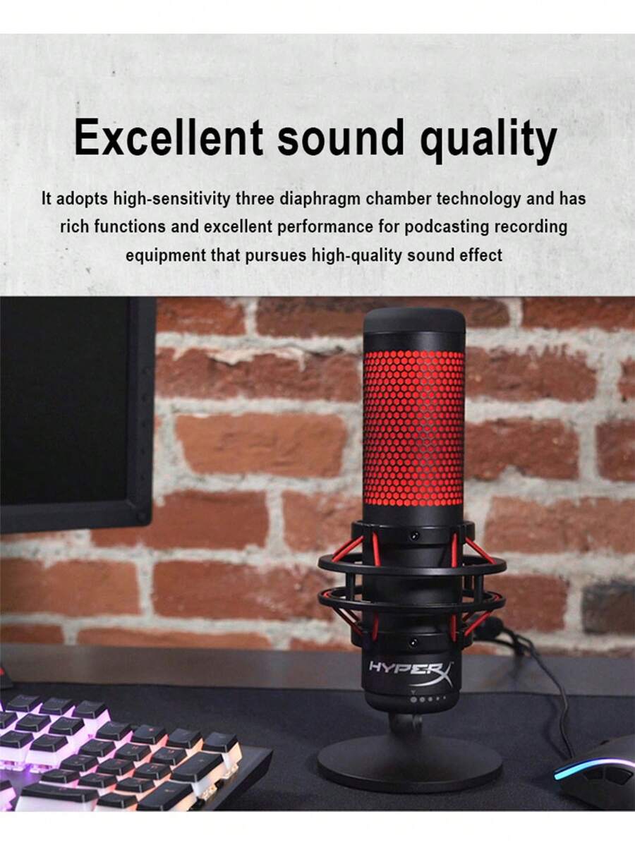 HyperX Original HyperX QuadCast E-Sports Microphone Computer Gaming ...