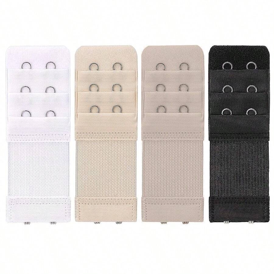 3 Pieces Women's Soft Comfortable Elastic Bra Extenders Bra Extension ...