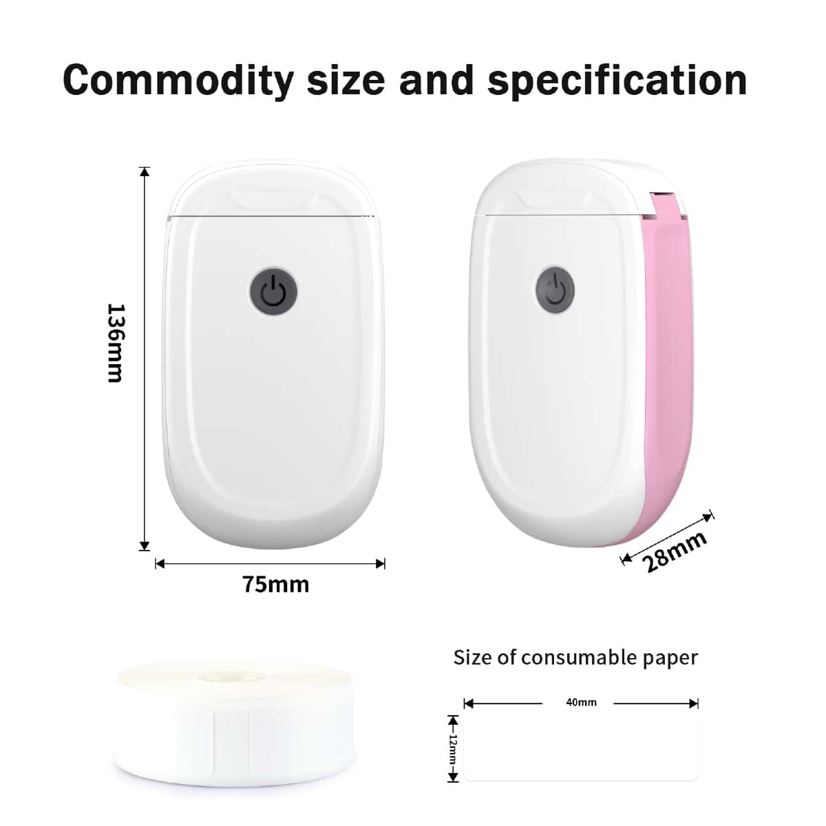 MARKLIFE P11 Pink Thermal Label Makers, Wireless Label Printer, Portable Label Maker Machine ...