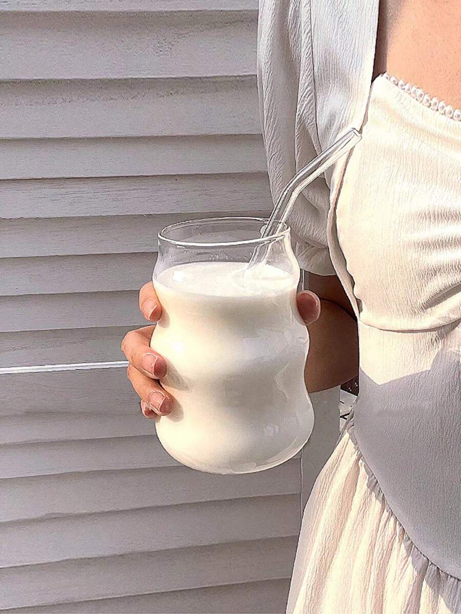 1pc Creative Cloud Shape Glass Milk Juice Cup Cold Drink Coffee Cup ...