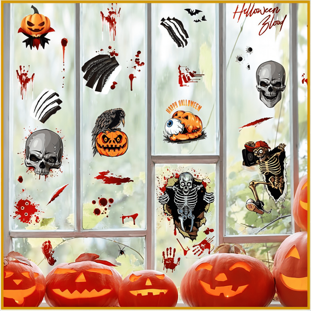 halloween window graphics