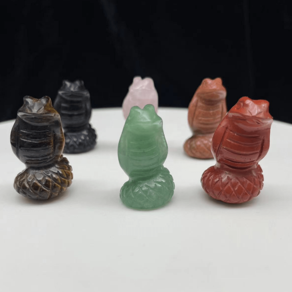 mix casual snake carvings healing crystal home decoration lucky stone ...