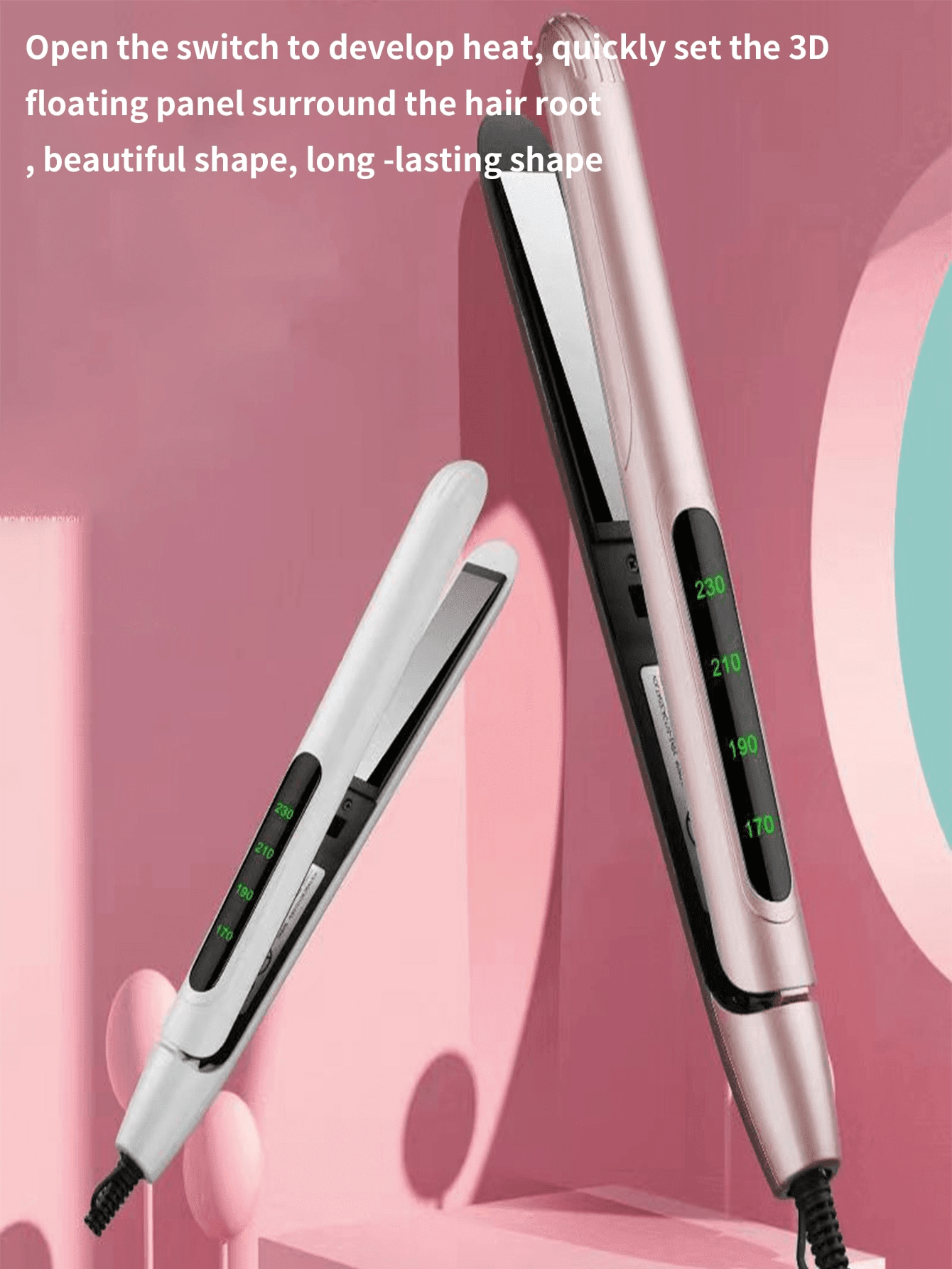 Hair Straightener And Curler, Dual-use Mini Straightening Iron/curling ...