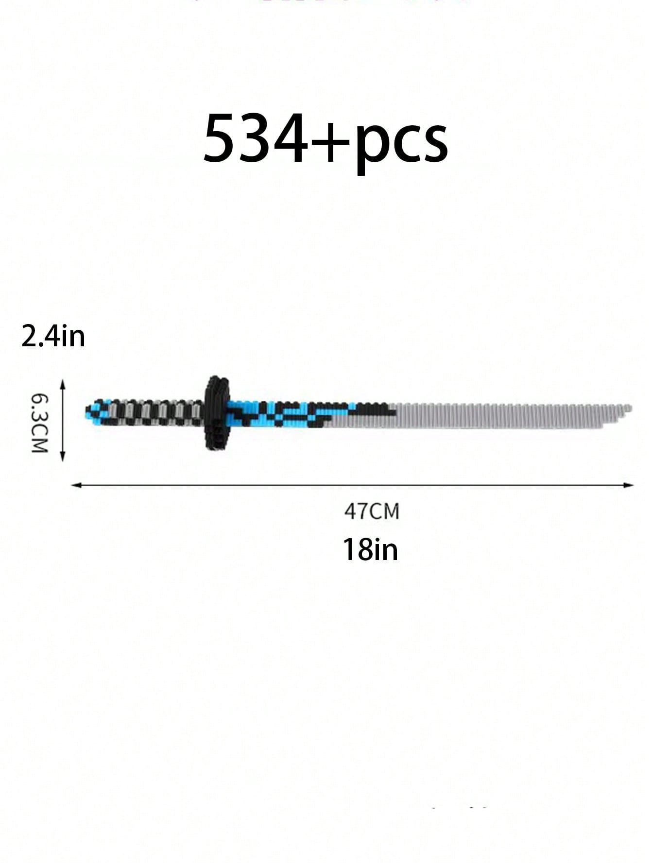 1pc Connectable Building Block Swords & Knives, Building Bricks, Pegs ...