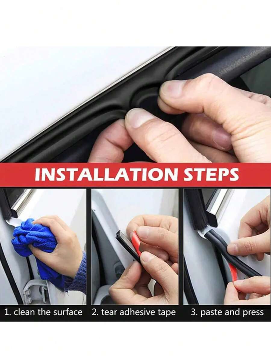 5 meters rubber car silent B-type sealing strip Door protection strip ...