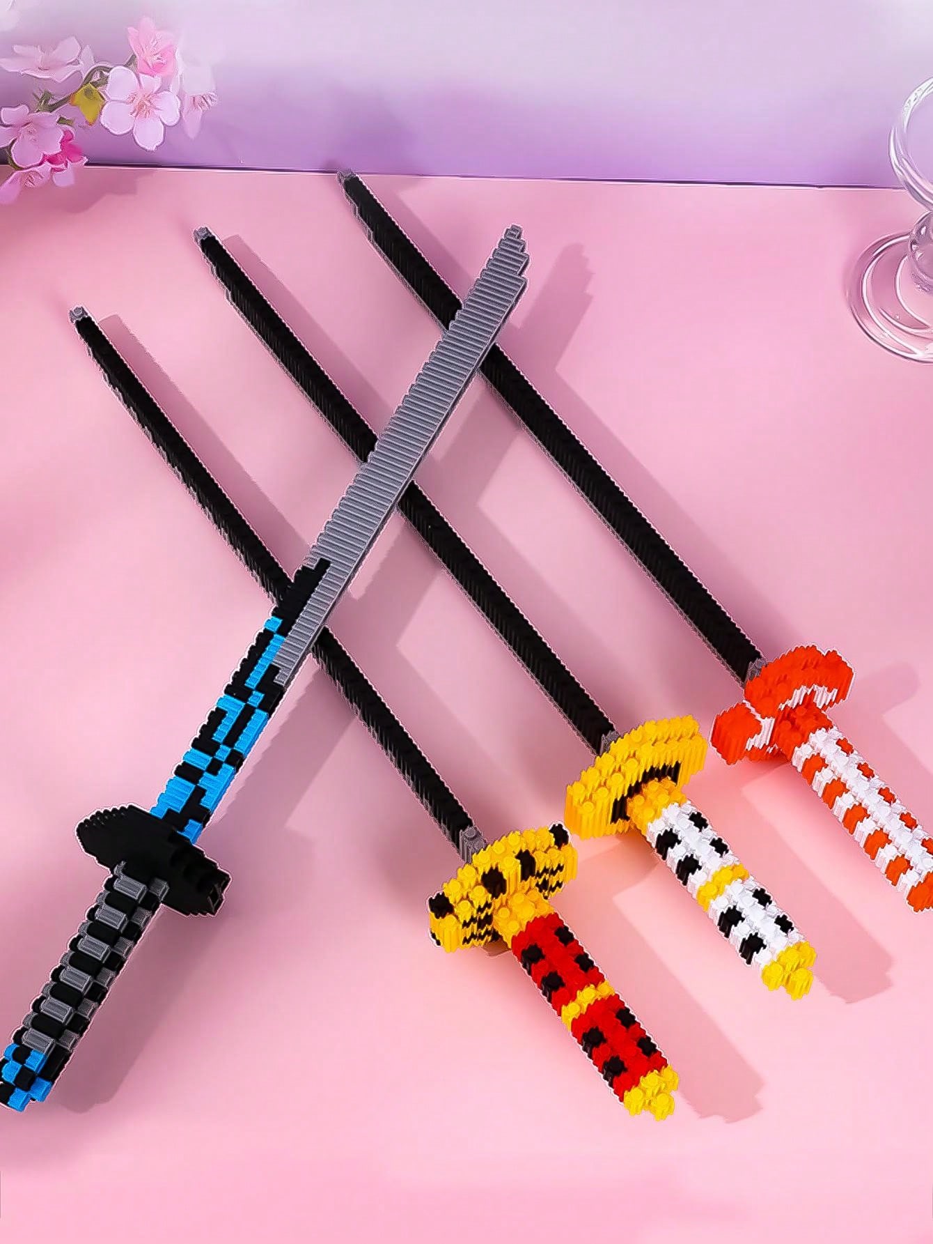 1pc Connectable Building Block Swords & Knives, Building Bricks, Pegs ...