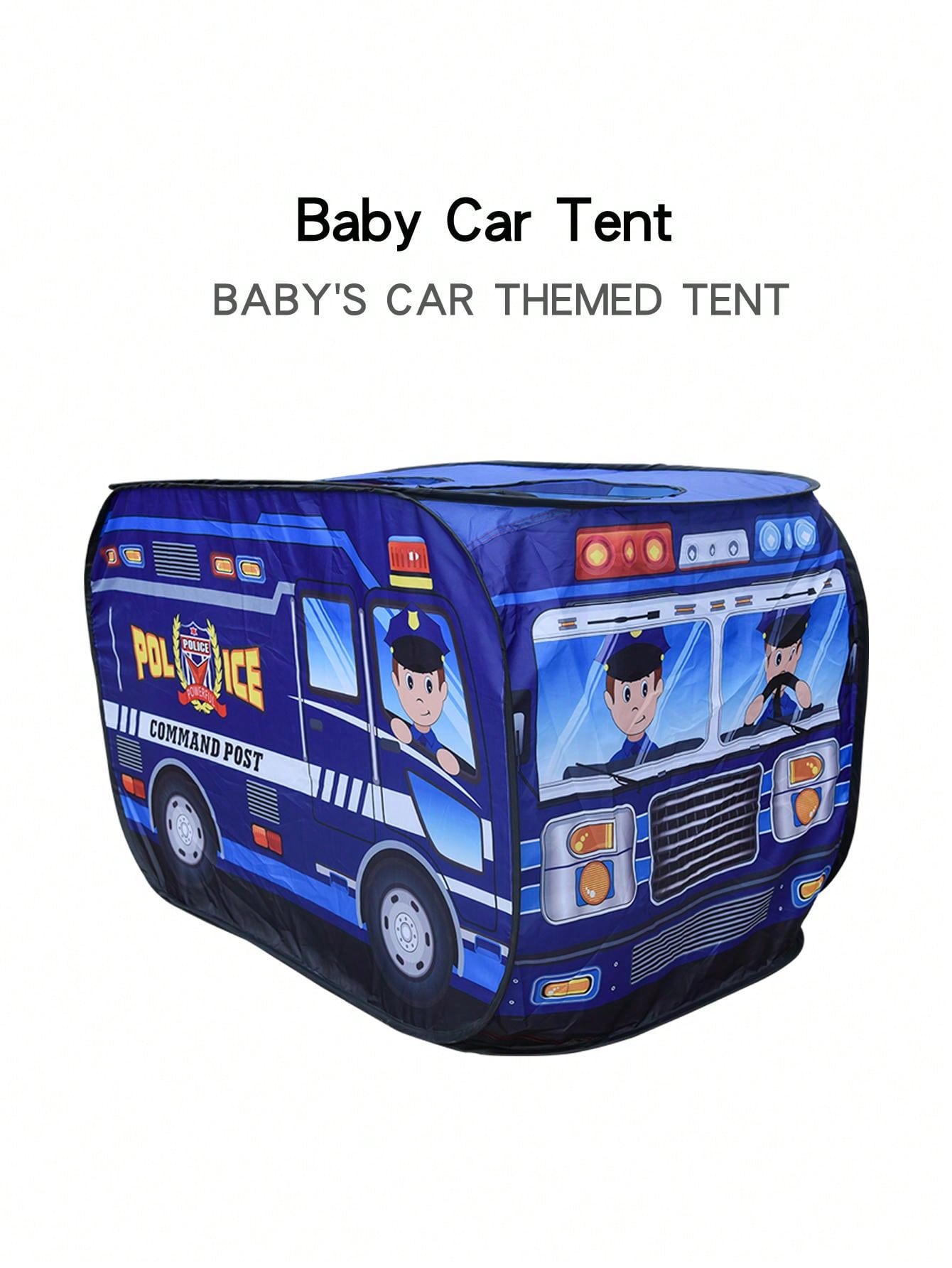 Police Car Tent For Kids, Indoor Toy Car Game House For Boys And Girls ...