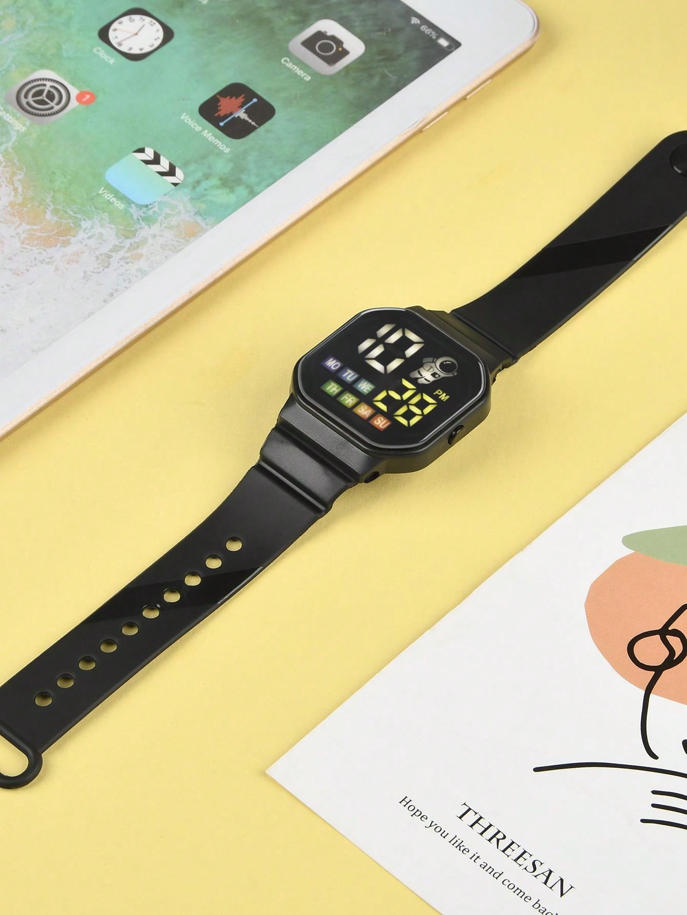 Relojes LED de moda pareja con cuadrado grande pantalla & tiempo ...