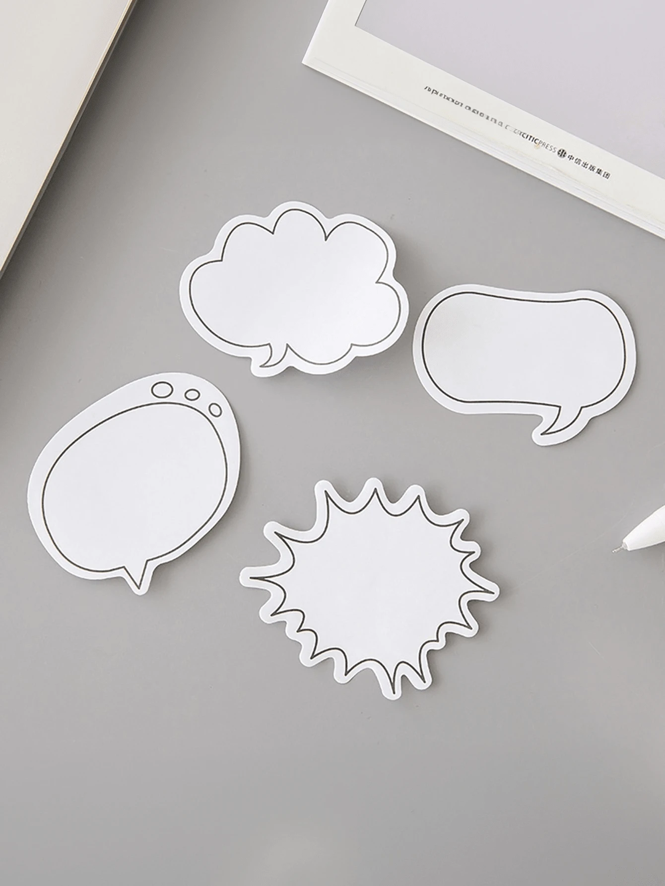 4pcs/200sheets Sticky Notes - Colorful Gradient Self-Adhesive Memo Pads ...