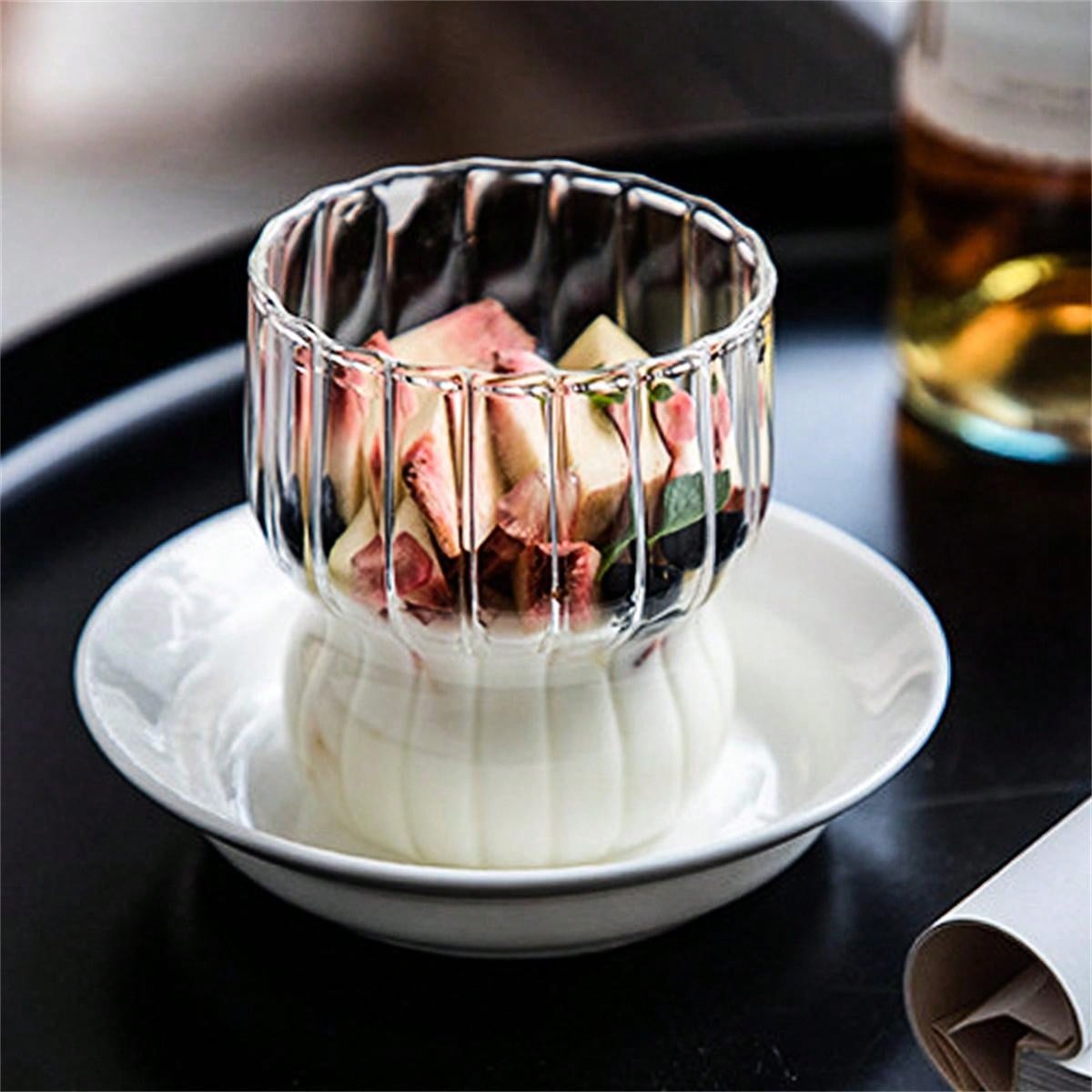 1pc Resistant Glass Cup With Flower Patterns, Made Of High Borosilicate ...